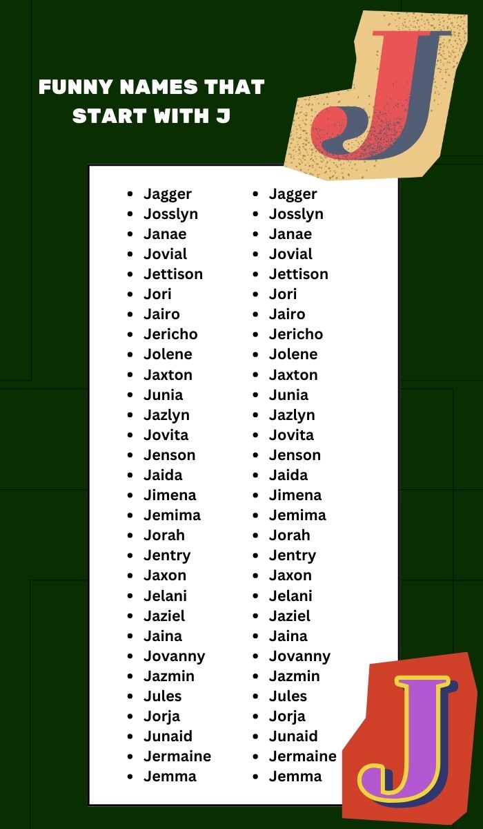 250+ Funny Names That Start With J - Free AI Funny Names Generator
