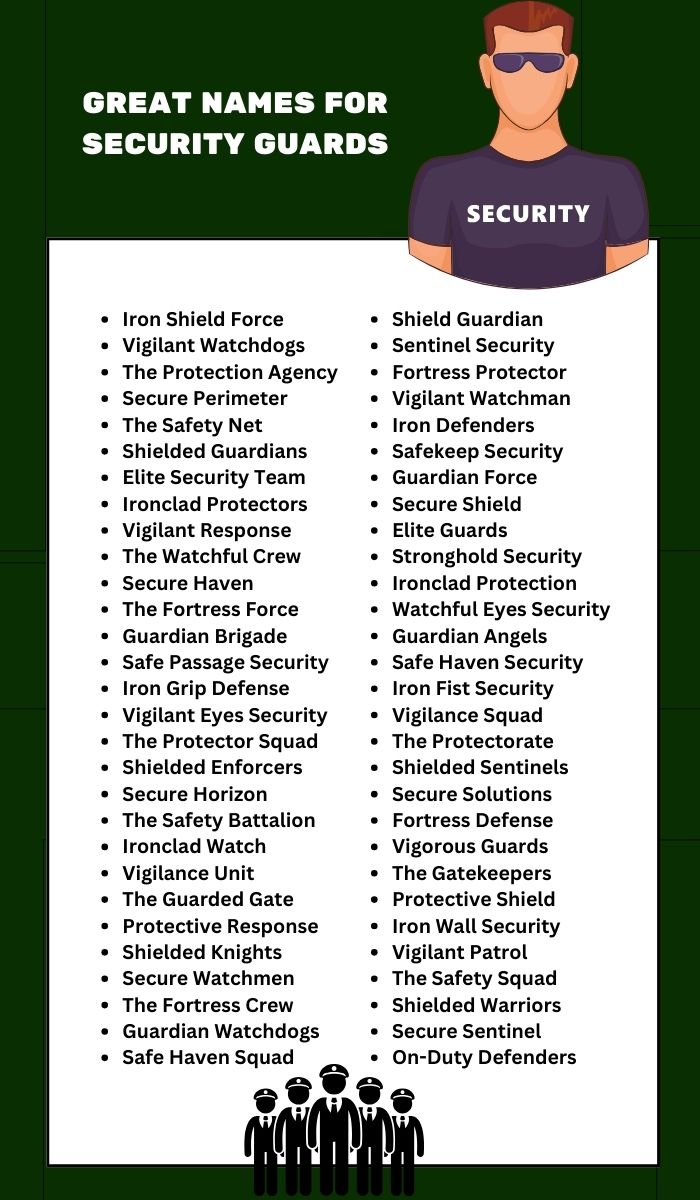 300+ Funny Nicknames for Security Guards - Free AI Funny Names Generator