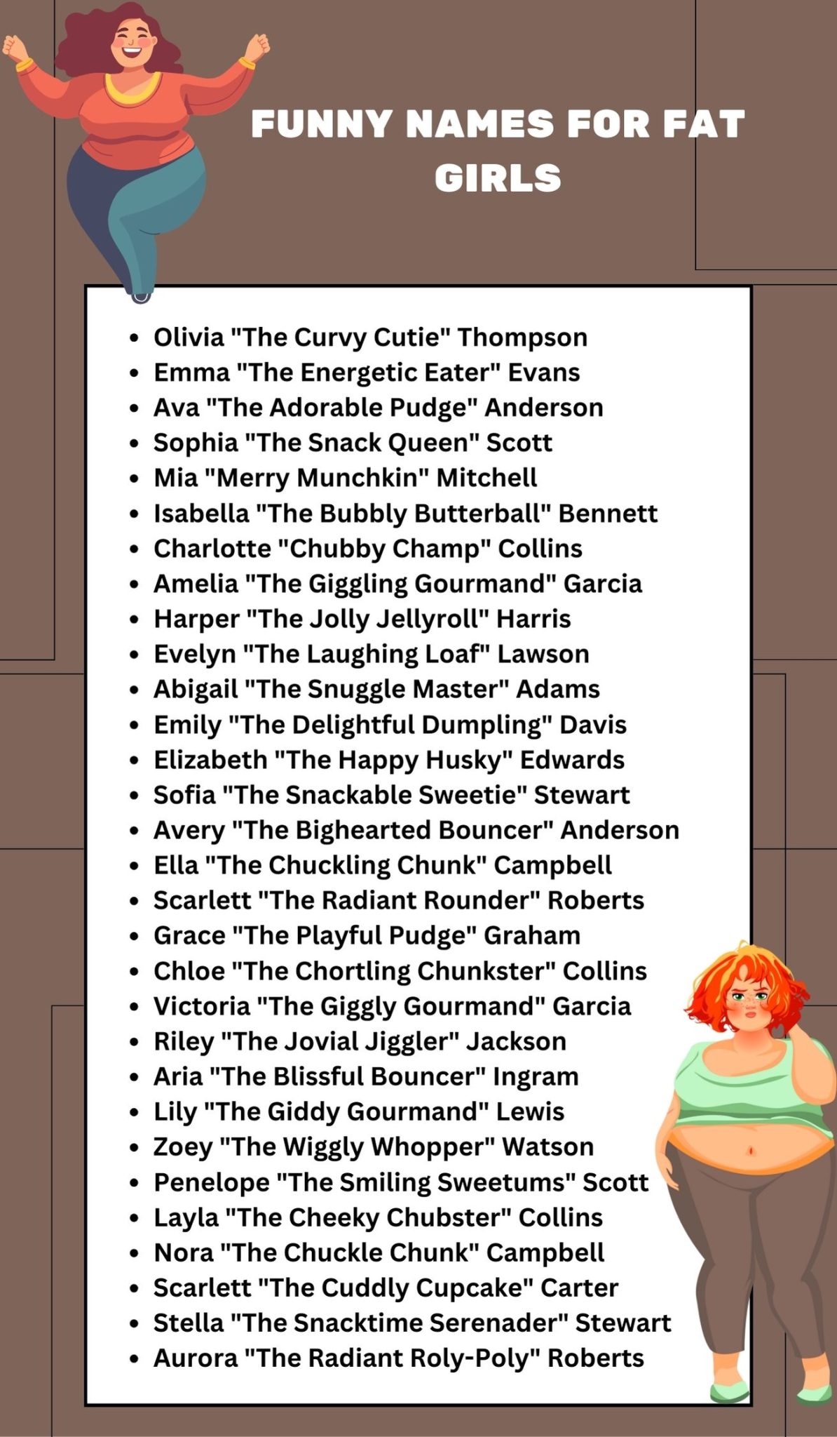 200+ Fun and Adorable Names for Plus Sized People - Free AI Funny Names ...