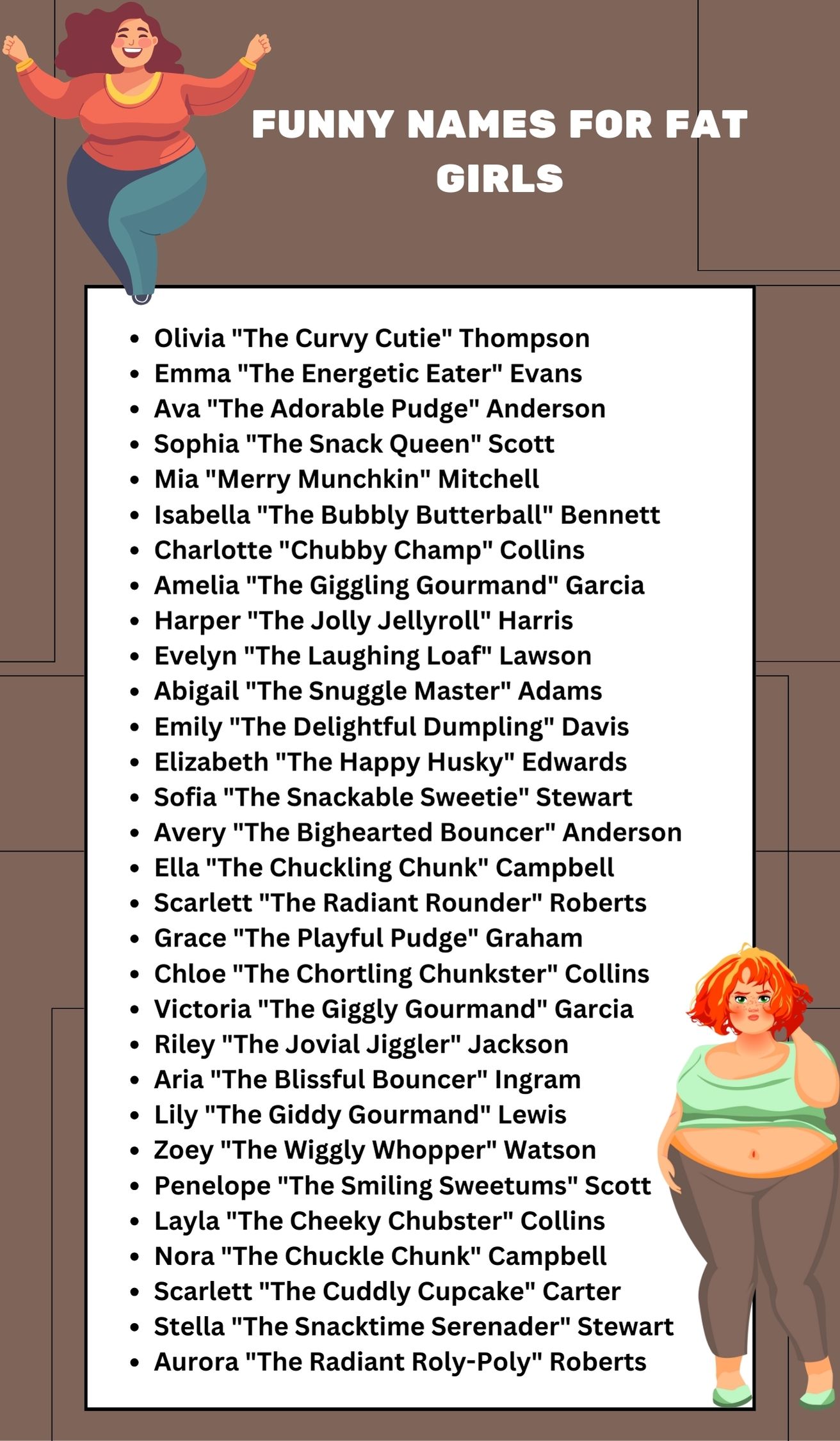 200+ Fun and Adorable Names for Plus Sized People - Free AI Funny Names ...