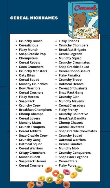 280+ Funny Cereal Names - Free AI Funny Names Generator