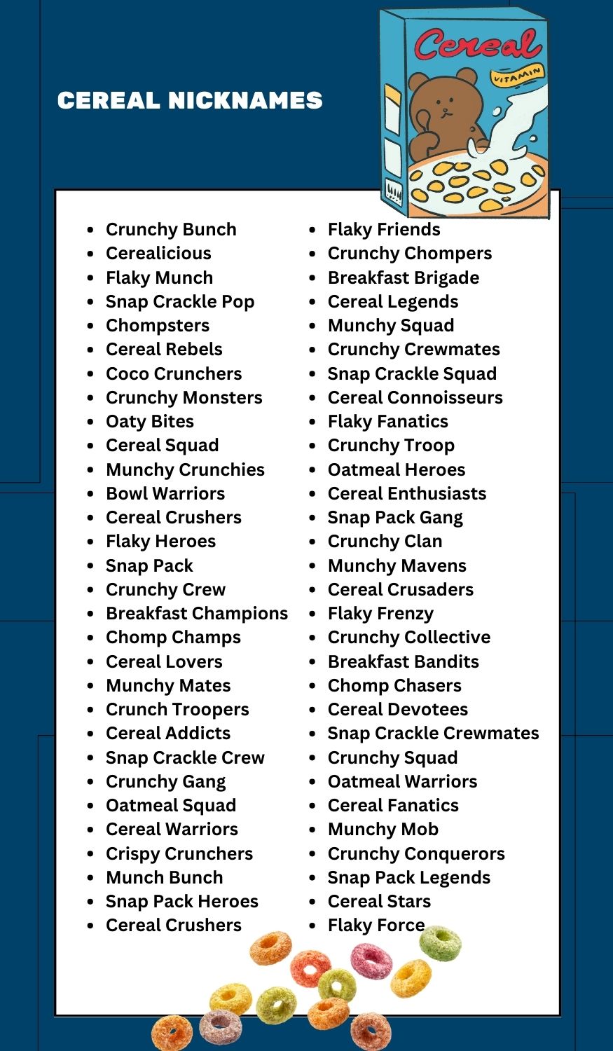 280+ Funny Cereal Names - Free AI Funny Names Generator