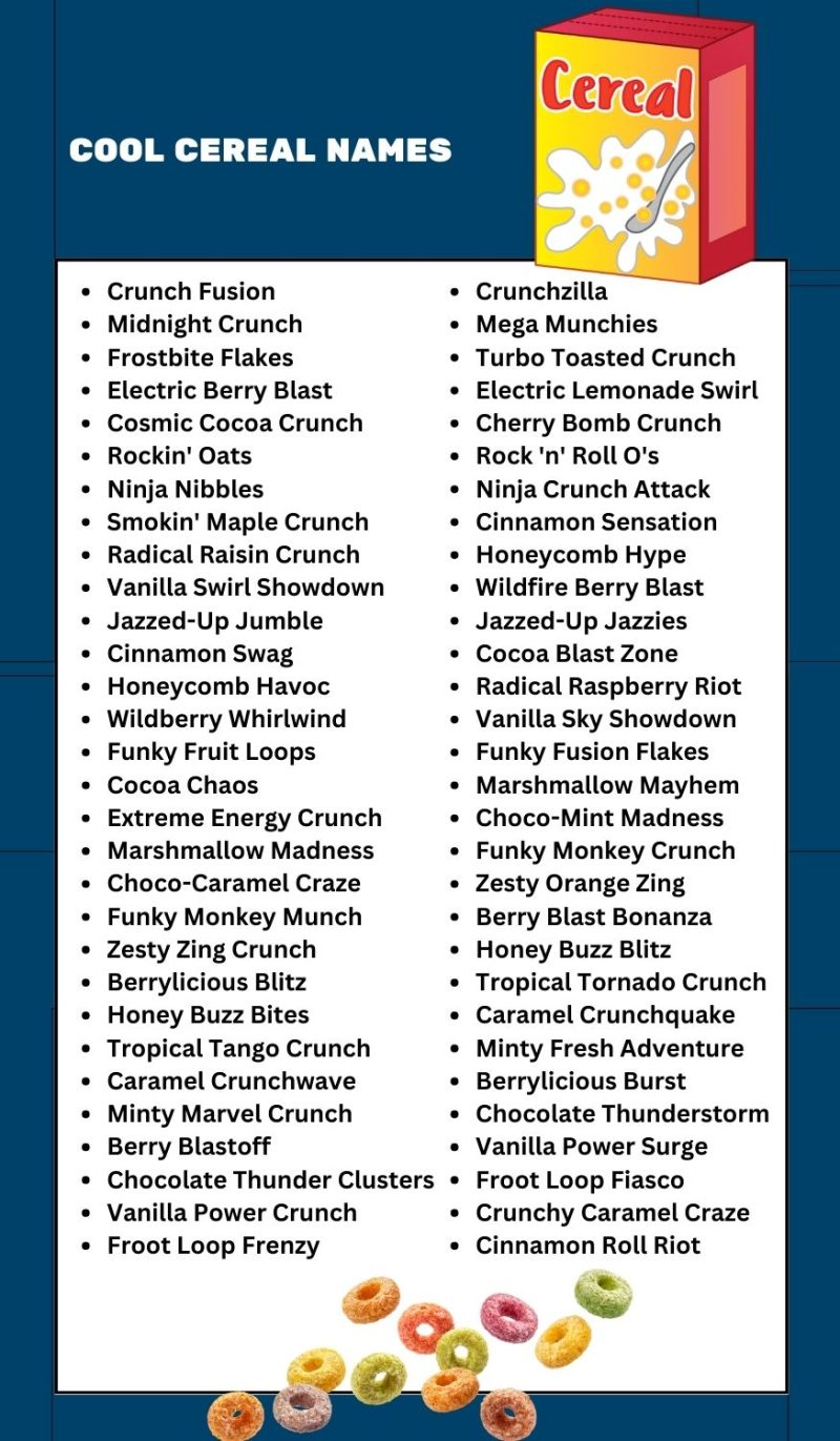 280+ Funny Cereal Names - Free AI Funny Names Generator