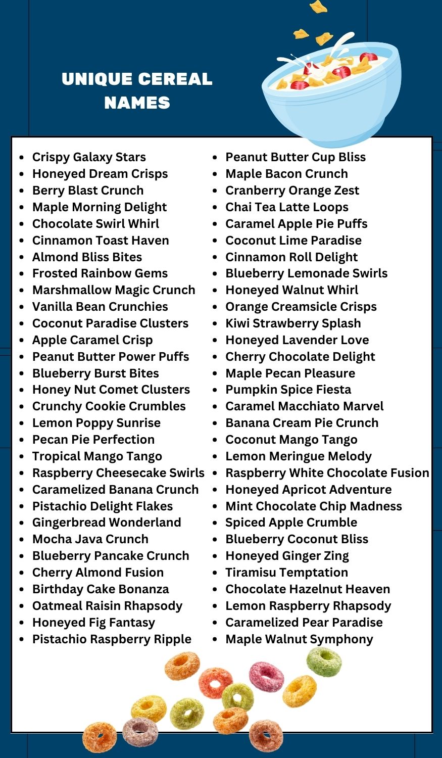 280+ Funny Cereal Names - Free AI Funny Names Generator